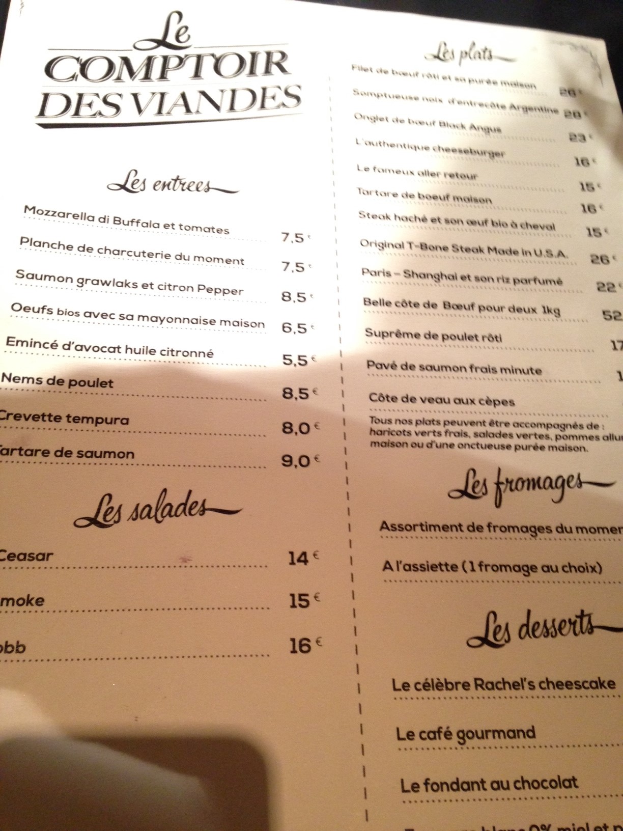 Le comptoir des viandes fermé – les Restos de Boulogne